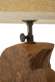 Stolní lampa Kepala 35 cm z masivu hnědá