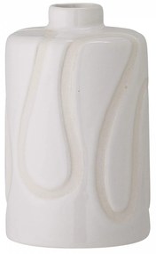 Bloomingville Dekorativní kameninová váza Elice White, bílá barva, keramika