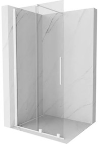 Mexen Velar rozsouvací sprchové dveře Walk-in 110 cm, Průhledné, Bílé - 871-110-000-03-20