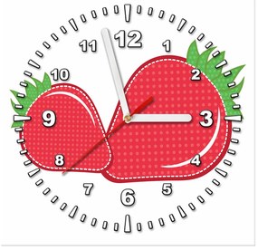 Gario Obraz s hodinami Jahody Rozměry: 30 x 30 cm
