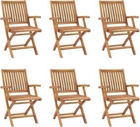 7dílný zahradní jídelní set masivní teakové dřevo 3059561
