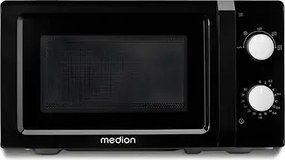 Medion MD11475 černá / Mikrovlnná trouba / 20 l / 700 W / otočné ovlád