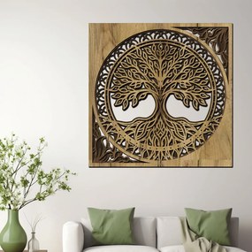 dřevo života Dřevěný strom ZÁZRAKŮ Zvolte rozměr (cm): 40x40, Zvolte barvu dekoru: Dub zlatý-Ořech-Wenge