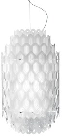 Slamp Chantal suspension M, bílé svítidlo pro zavěšení, 7xE27, výška 85cm