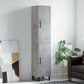 Skříň highboard betonově šedá 34,5x34x180 cm kompozitní dřevo 3198813