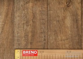 Breno PVC AMBIENT Stock Oak 39M – tmavé dřevo, šíře 400 cm