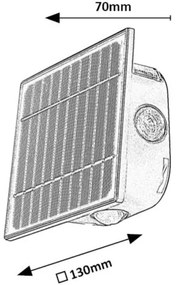 Rabalux 77034 - LED Stmívatelné solární nástěnné svítidlo EMMEN LED/0,5W/3,7V