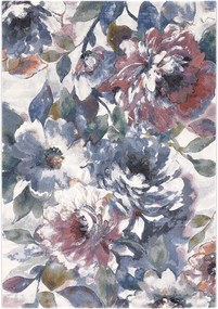 Moderní kusový koberec Ragolle Argentum 63421 7626 Květiny modrý Rozměr: 200x290 cm