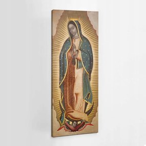 Výtisk Hd Canvas Obraz Dekor Vertikální Matka Boží Z Guadalupe 50x125 cm