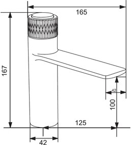Mexen ZERO+ - umyvadlová baterie, chromová, 71600-00