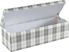 Čalouněná skříň barva šedá látka pletený vzor, vzorované