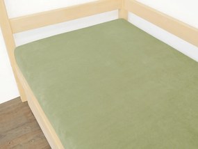 Benlemi Jednolůžkové prostěradlo z mikroplyše Zvolte barvu: Zelená, Zvolte rozměr: 120 x 180 cm