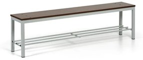Šatní lavice s botníkem, sedák - lamino, délka 1500 mm, ořech