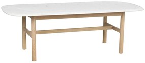 Rowico Bílý mramorový konferenční stolek Hammond 135 cm s bělenými nohami