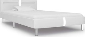vidaXL Rám postele s LED světlem umělá kůže 90 x 200 cm [280851] Barva: Černá