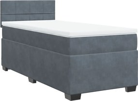 Box spring postel s matrací tmavě šedá Single samet 3288770