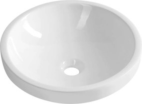 Aqualine Rola - Umyvadlo, průměr 41 cm, bez přepadu, bez otvoru pro baterii, bílá NP545