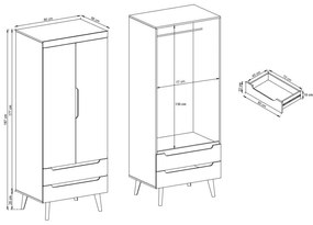 Nordi a | šatní skříň NSZ80 | artisan