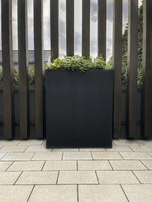 Květináč ELEMENTO, ocel, šířka 75 cm, černý