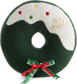 VÁNOČNÍ DEKORAČNÍ POLŠTÁŘ CHRISTMAS DONUT 36X36 CM VÍCEBAREVNÝ
