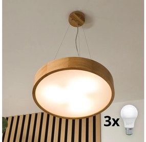 Brilagi - LED Lustr na lanku CARVALHO 3xE27/60W/230V dub pr. 47,5 cm