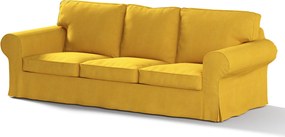 Potah na pohovku IKEA Ektorp 3-místná rozkládací, NOVÝ MODEL 2013 barva žlutá látka pletený vzor