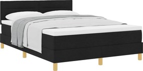 Postel s boxspringem s polštářem Černá 140 x 190 cm textil 3338841