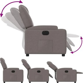 Elektrické polohovací křeslo taupe textil 3204352