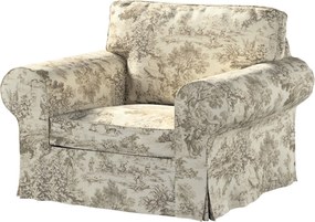 Potah na křeslo IKEA Ektorp barva hnědá látka vzorované