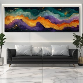 Obraz na plátně - Vrstvené bohatství FeelHappy.cz Velikost obrazu: 180 x 60 cm