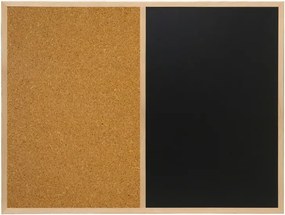 Toptabule.sk  Kombinovaná tabule černá v dřevěném rámu CLASSIC 60x40 cm
