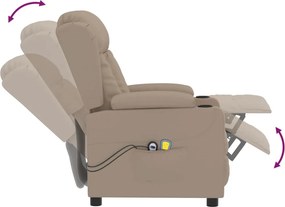 Elektrické masážní křeslo cappuccino umělá kůže 3098810