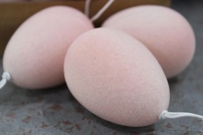 Růžové velikonoční vajíčka 15ks 6cm