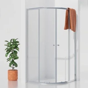 POINT 80x80 Clear Čtvrtkruhová sprchová zástěna