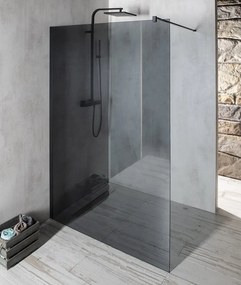 Gelco VARIO BLACK jednodílná sprchová zástěna k instalaci ke stěně, kouřové sklo, 900 mm - GX1390GX1014