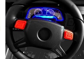 LEAN CARS Elektrické autíčko Jeep HP012 černé, LED, MP3