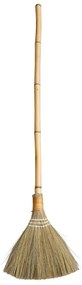 Přírodní bambusové koště s trávou Sweep - 28*130cm