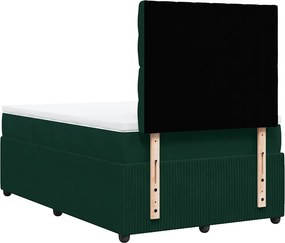 Box spring postel s matrací tmavě zelená 120x190 cm samet 3292295