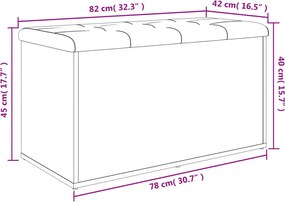 vidaXL Úložná lavice 82 x 42 x 45 cm kompozitní dřevo [835048] Barva: kouřový dub