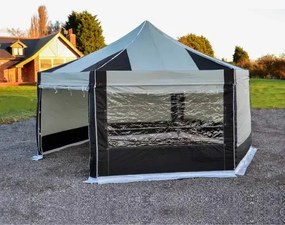 Nůžkový párty stan RedX® PROFI EXTREME 6x6 m HEXA (Nejbytelnější nůžkový párty stan 6x6 m HEXAGON na trhu - dostupný v 7 barvách a možností vlastního)