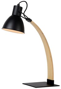 Lucide 03613/01/30 stolní lampa Curf, černá/přírodní, E27, 54cm