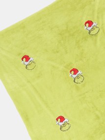 Sinsay - Dětská vánoční deka s výšivkou Grinch - neonová
