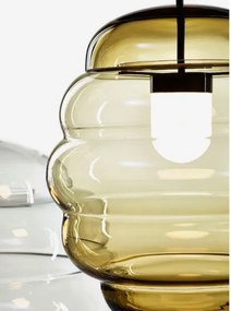 Bomma Luxusní závěsné svítidlo Blimp large, ø 60 cm Barva skla: černá montura, amber