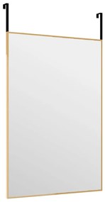 Zrcadlo na dveře zlaté 40 x 60 cm sklo a hliník - Default Title