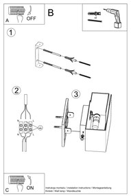 Nástěnné svítidlo Piegare, 1x bílé kovové stínítko