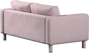 Potah na pohovku IKEA  Karlstad 2-místná, nerozkládací, krátký barva růžová látka pletený vzor