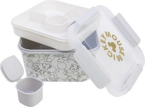 Bílý plastový dětský svačinový box Mickey Mouse – STOR