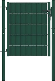 Plotová branka PVC a ocel 100 x 81 cm zelená 145227