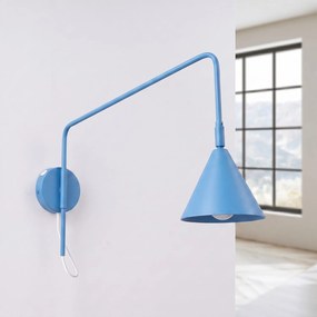 Sollux Lighting Nástěnné svítidlo NOX 1 světle modré s vypínačem