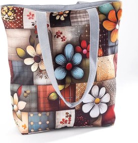Dámská potištěná taška Patchwork květy